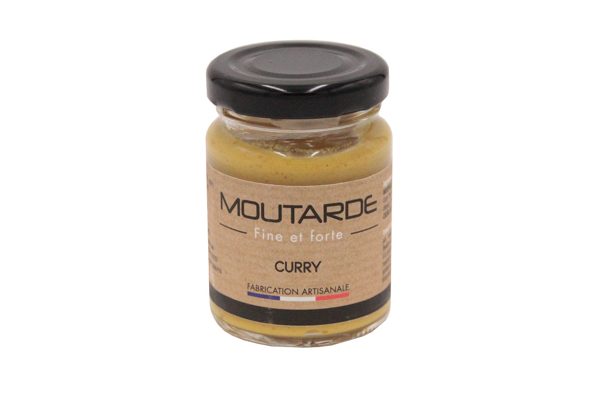 Moutarde artisanale fine et forte au curry 90g-La Moutarderie- My ...